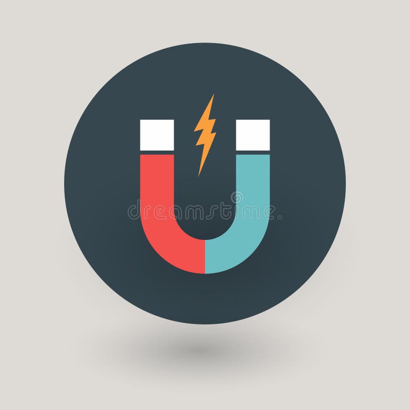 Magnet icon, simple style stock vector. Illustration of ...
