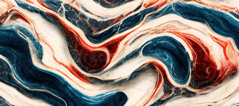 Colorful Red Blue Marble Pattern Texture Background Stock Illustration ...