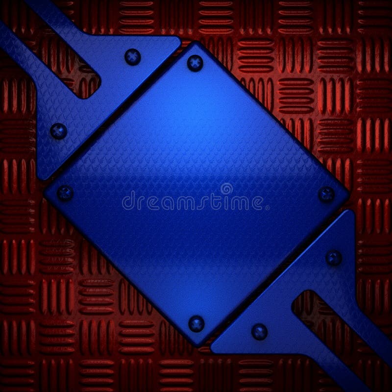 Red and Blue Metal Background Stock Illustration - Illustration of ...