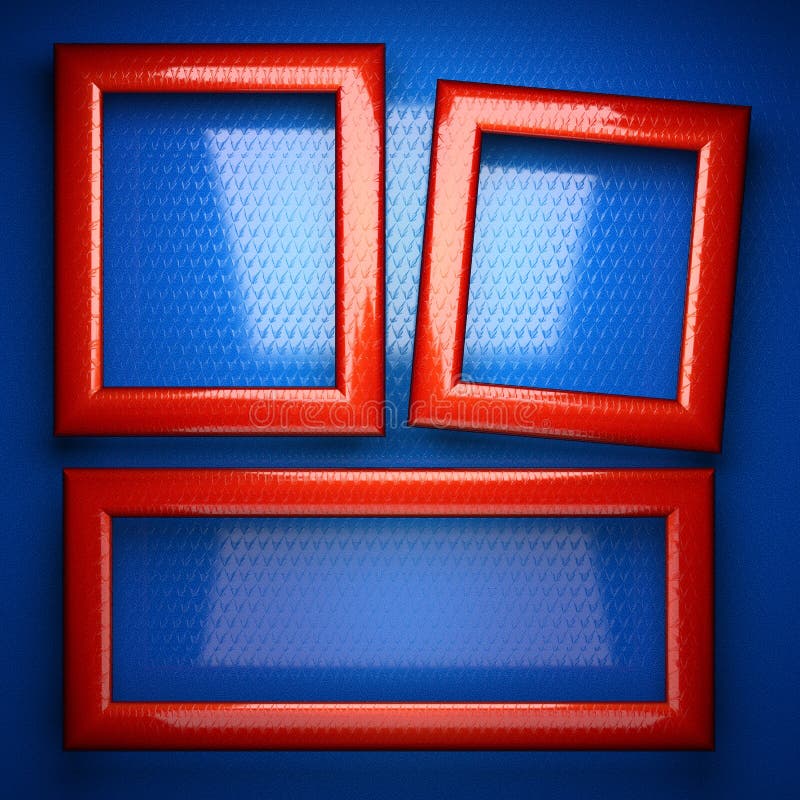 Red and Blue Metal Background. 3D Rendered Stock Illustration ...