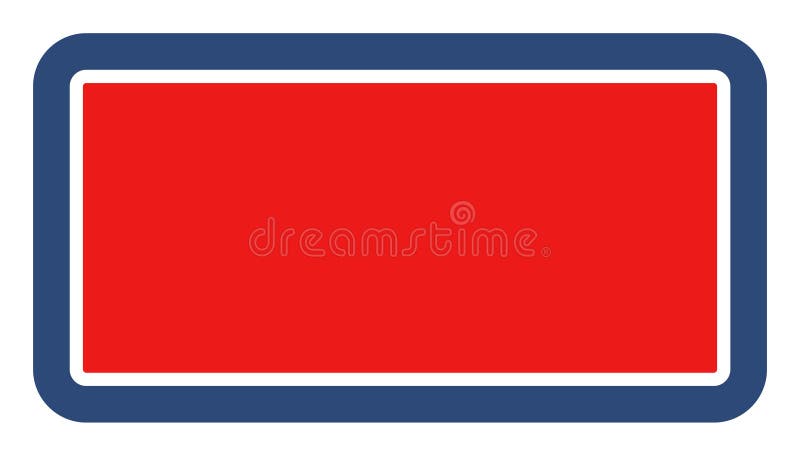 Red and Blue Minimalistic Rectangle Banner Design with a Thick Border ...