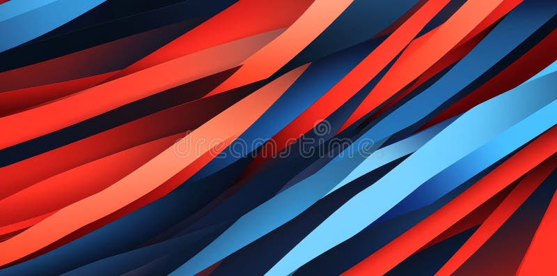 A Red and Blue Modern Design Background with Diagonal Lines and Simple ...
