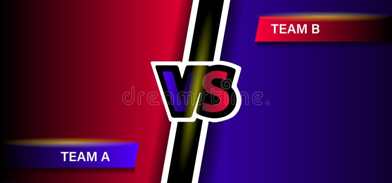 Red and Blue Modern Versus Design Background Template Vector Stock ...