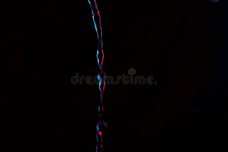 Red and Blue Neon Background from Water Flow Stock Image - Image of ...