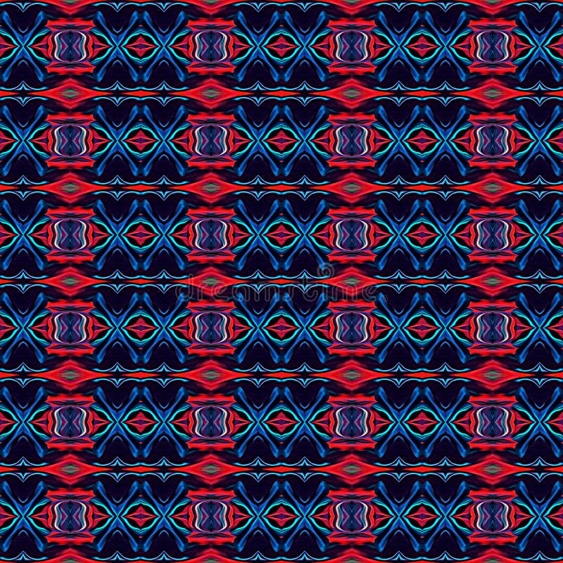 Red Blue Neon Pattern Design Stock Illustration - Illustration of ...