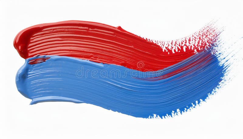 Red and Blue Paint Mixing Together Creating a Design Element Stock ...