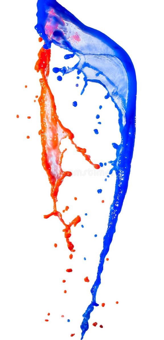 Red and blue paint splash stock image. Image of color - 58358137