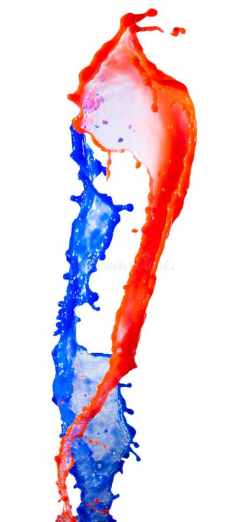 Red and blue paint splash stock image. Image of stain - 58358143