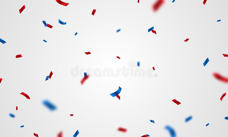 Red and Blue Paper Vector Illustration Zigzag Ribbons Falling from ...