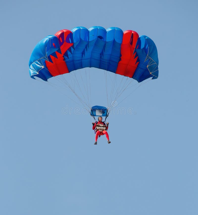 Blue parachute stock image. Image of blue, parachute - 26288257