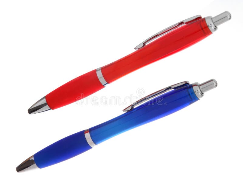 Two blue pens stock photo. Image of business, work, simplicity - 4270402