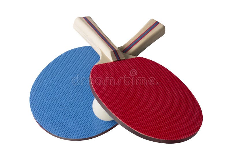 Ping Pong Paddles on Table, Both on Same Side Stock Image - Image of ...