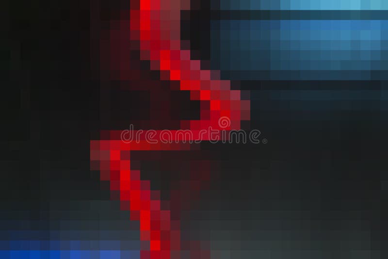 Red and blue pixels stock illustration. Illustration of sign - 218913962
