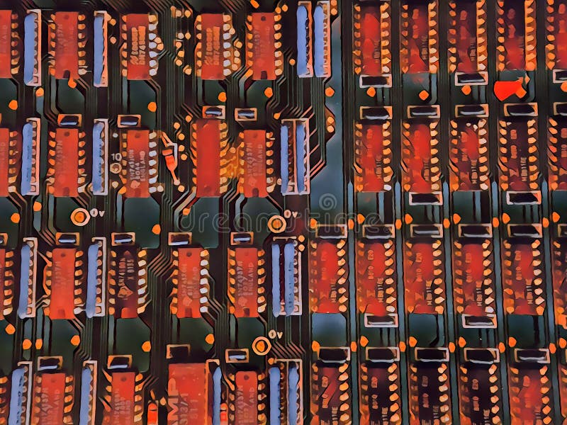 Red and Blue Plan of the City of the Future Stock Photo - Image of ...