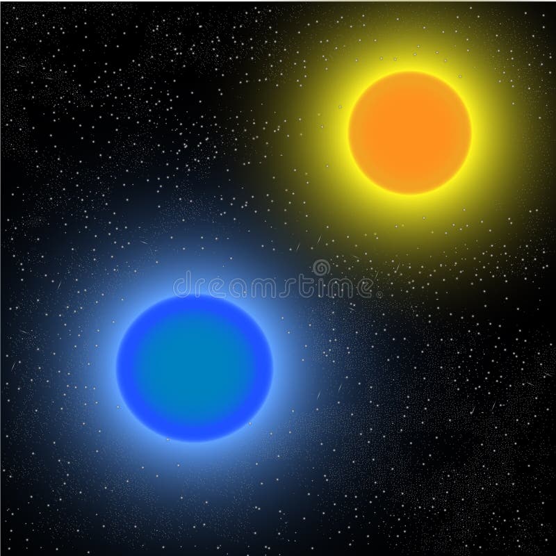 Red and blue planet stock illustration. Illustration of milky - 48031255
