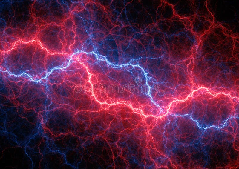 Red and blue plasma stock illustration. Illustration of flash - 94810836