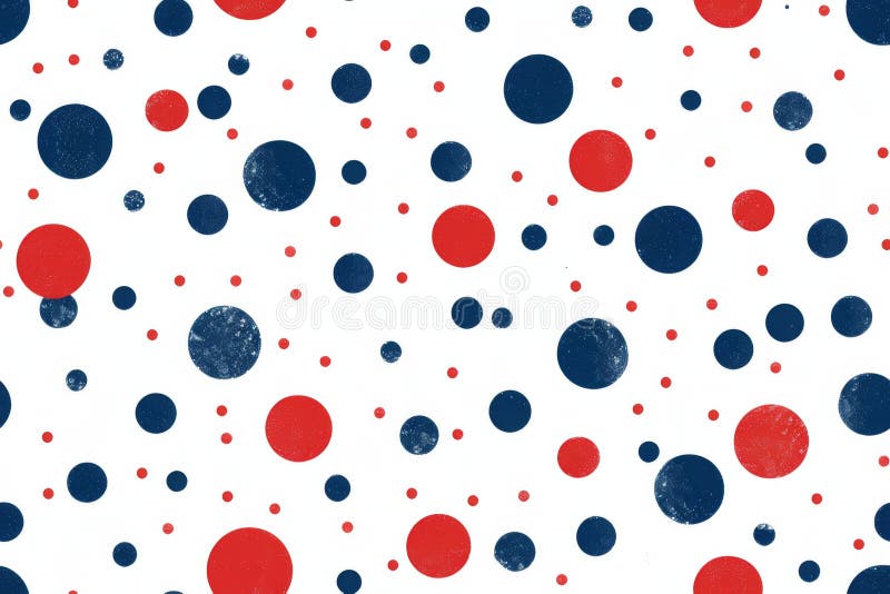 Red and Blue Polka Dot Pattern Stock Illustration - Illustration of ...