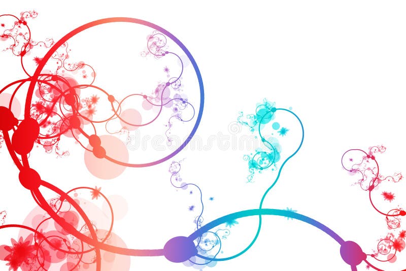 Red Blue Purple Abstract Curving Line Vines Stock Illustration ...