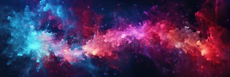 Red Blue Purple Space , Panoramic Background. Generative AI Stock ...