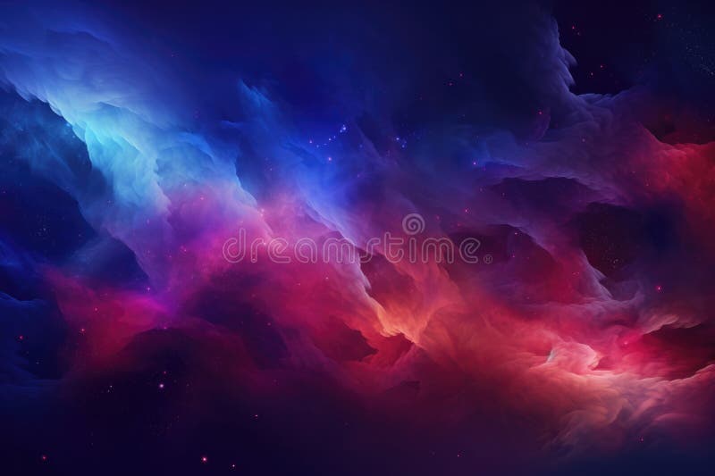 Red Blue Purple Space , Panoramic Background Stock Illustration ...