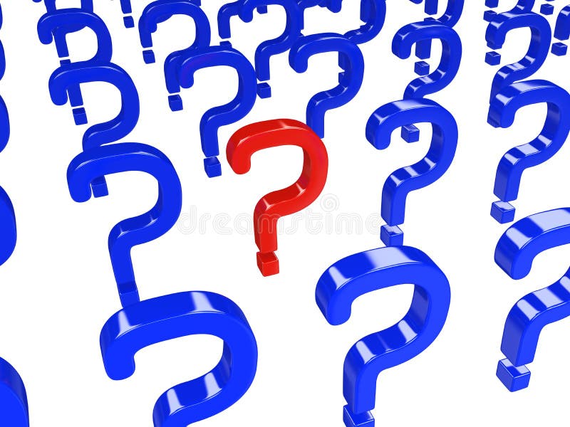 Red and blue question stock illustration. Illustration of asking - 24298497