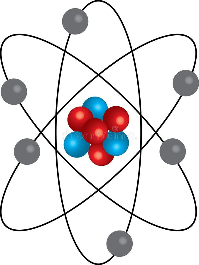 Blue Atom stock illustration. Illustration of energy, design - 7582236