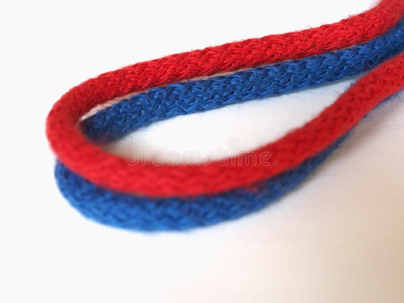 Red and blue rope stock image. Image of rope, space - 164166407