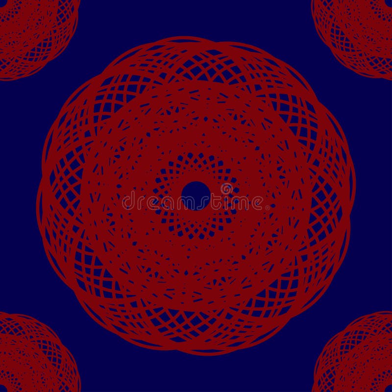 Red and Blue Round Lace Gothic Pattern Stock Vector - Illustration of ...