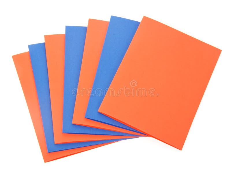 The Red and Blue Sheets of Paper Stock Photo - Image of textured, white ...