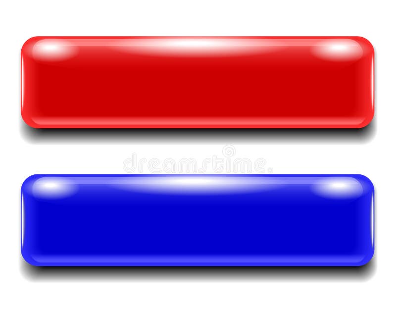 Red and blue shiny buttons stock illustration. Illustration of business ...