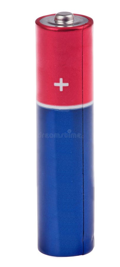 9V Battery Isolated on White Background. Close-up. Stock Image - Image ...