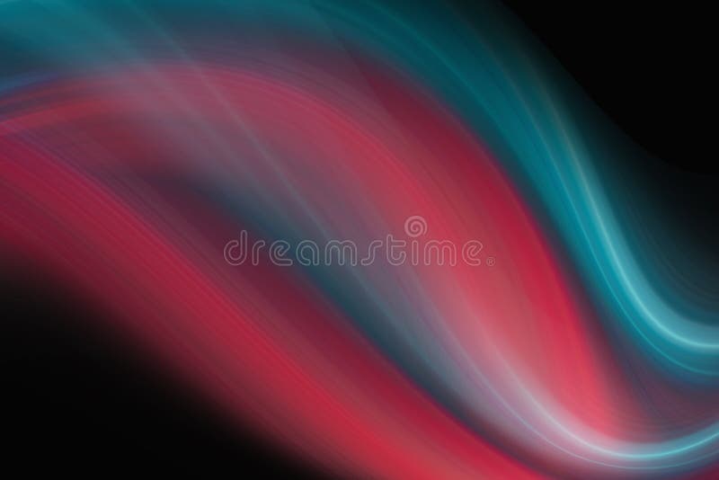 Red and Blue Soft Waves on a Black Background. Abstract Background for ...