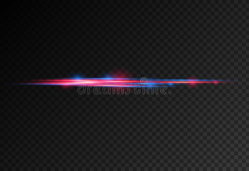 Red, Blue Laser Beams, Horizontal Light Rays. Stock Image - Image of ...