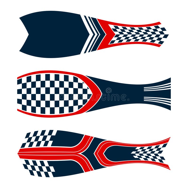 Red and Blue Sport Car Warp Decals Stock Vector - Illustration of line ...