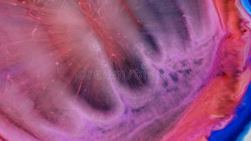 Red and Blue Spots are Blurred on a Light Background. Liquid Art Stock ...