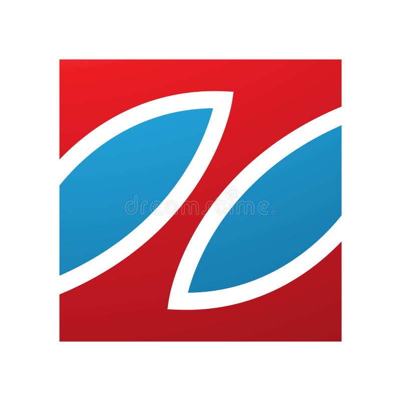 Red and Blue Square Shaped Letter Z Icon Stock Vector - Illustration of ...