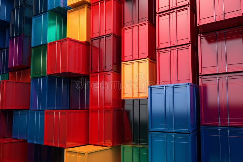 Red Blue Stack Yellow Background Design Stock Illustration ...