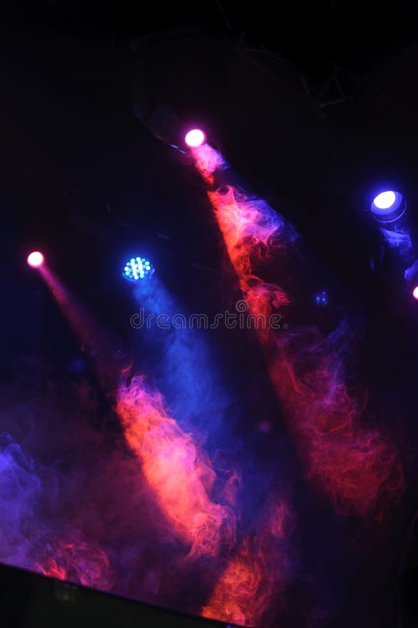 Red and blue stage lights stock photo. Image of celebration - 61016208