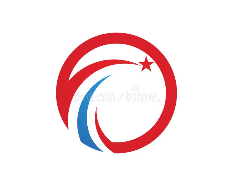 Red and Blue Star Falcon Logo Template Vector Icon Stock Vector ...