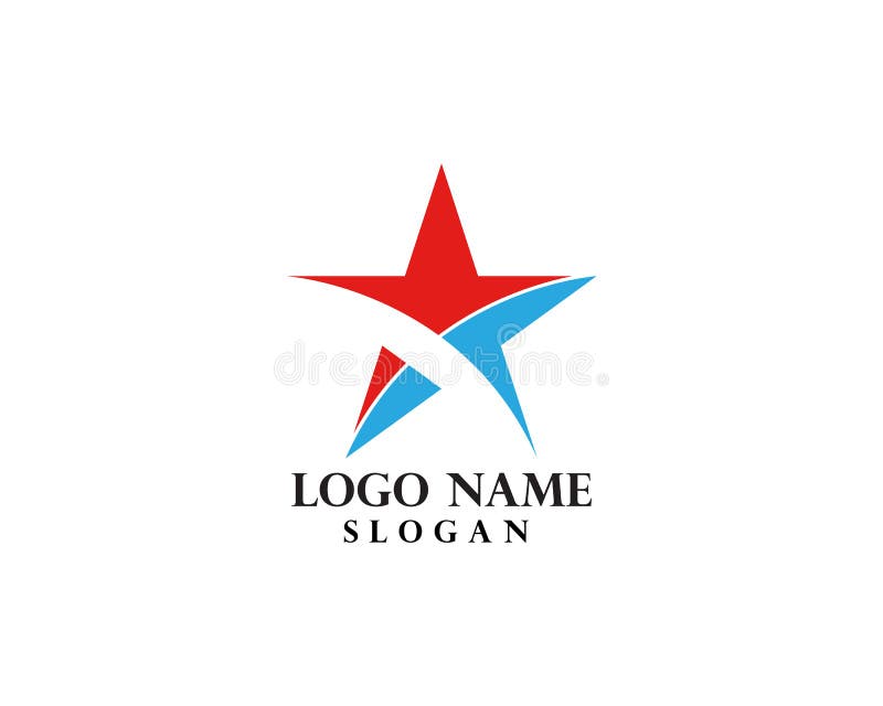 Red and Blue Star Falcon Logo Template Vector Icon Stock Vector ...