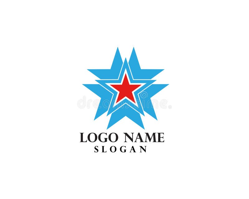 Red and Blue Star Falcon Logo Template Vector Icon Stock Vector ...
