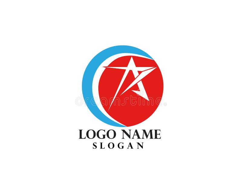 Red and Blue Star Falcon Logo Template Vector Icon Stock Vector ...