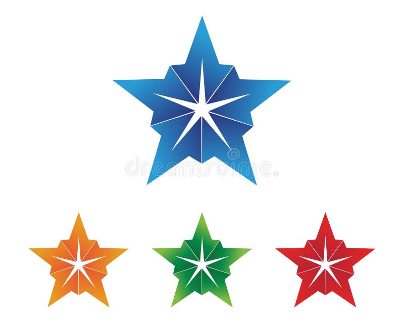 Red and Blue Star Falcon Logo Template Vector Icon Stock Vector ...