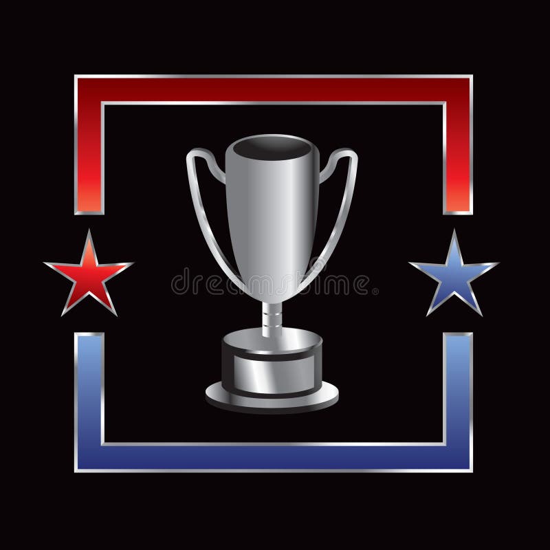 Red Blue Star Frame Silver Trophy Stock Illustrations – 5 Red Blue Star ...