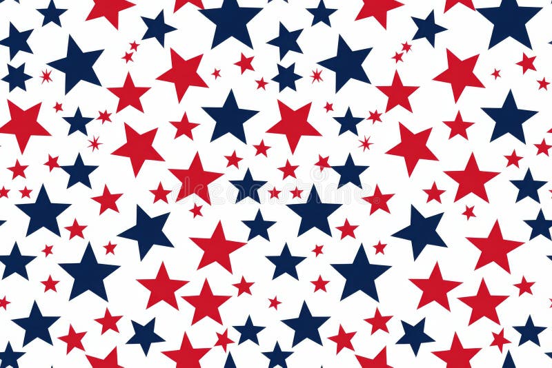 Red and Blue Stars on White Background Stock Illustration ...