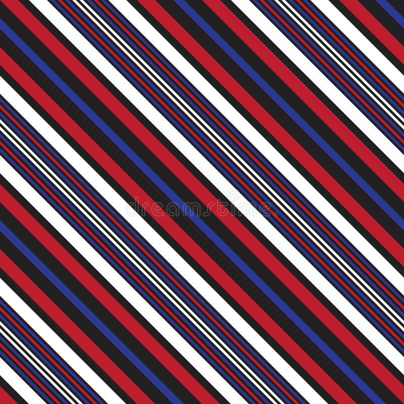 Red and Blue Stripe Seamless Pattern Background in Diagonal Style Stock ...