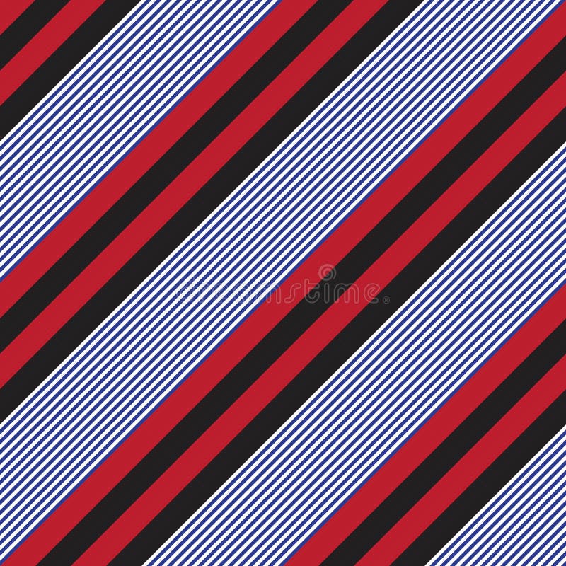 Red and Blue Stripe Seamless Pattern Background in Diagonal Style Stock ...