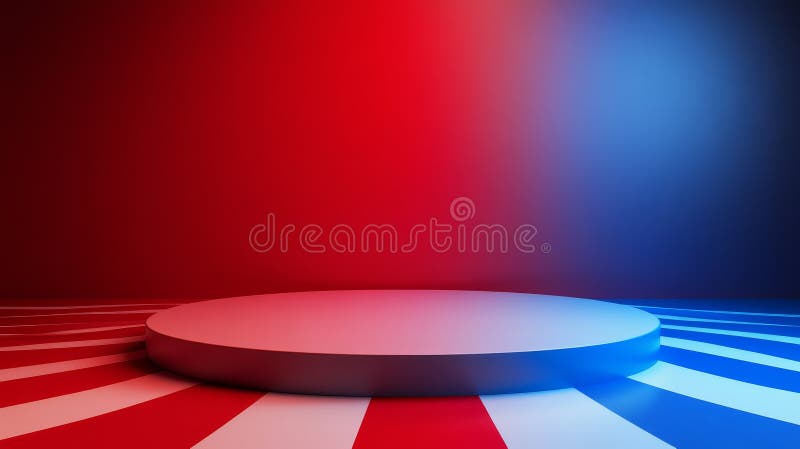 Red and Blue Studio Product Display Platform Clean Minimal Studio ...