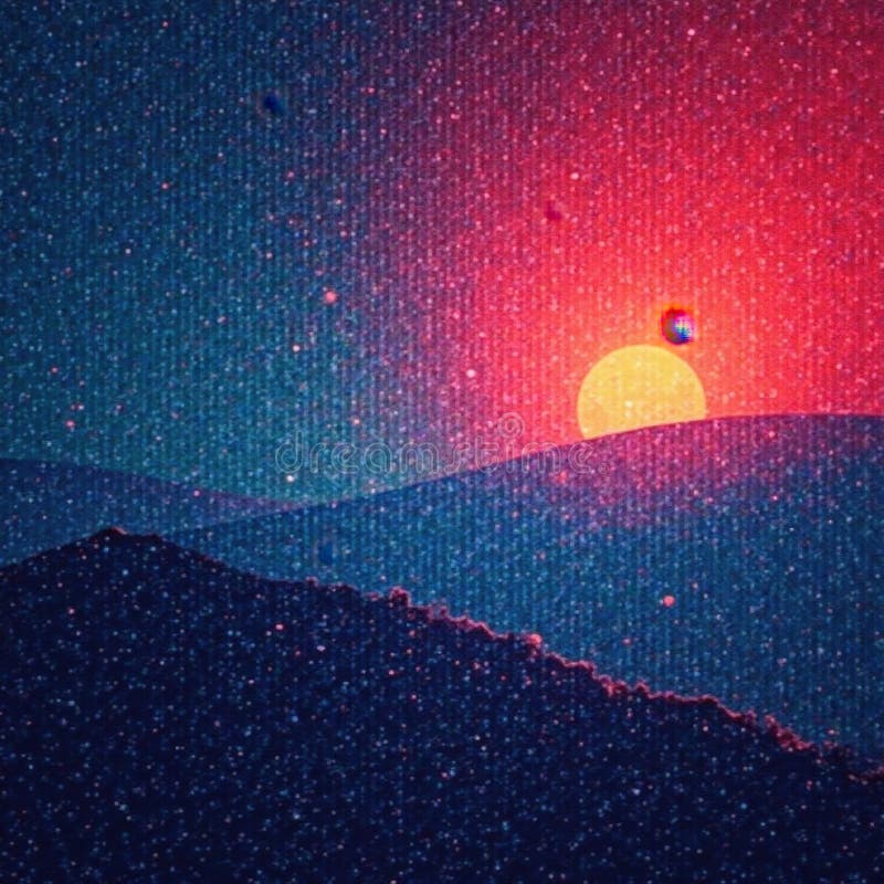 Red Blue Sunrise Gradient, Noisy Grain Texture High Resolution ...