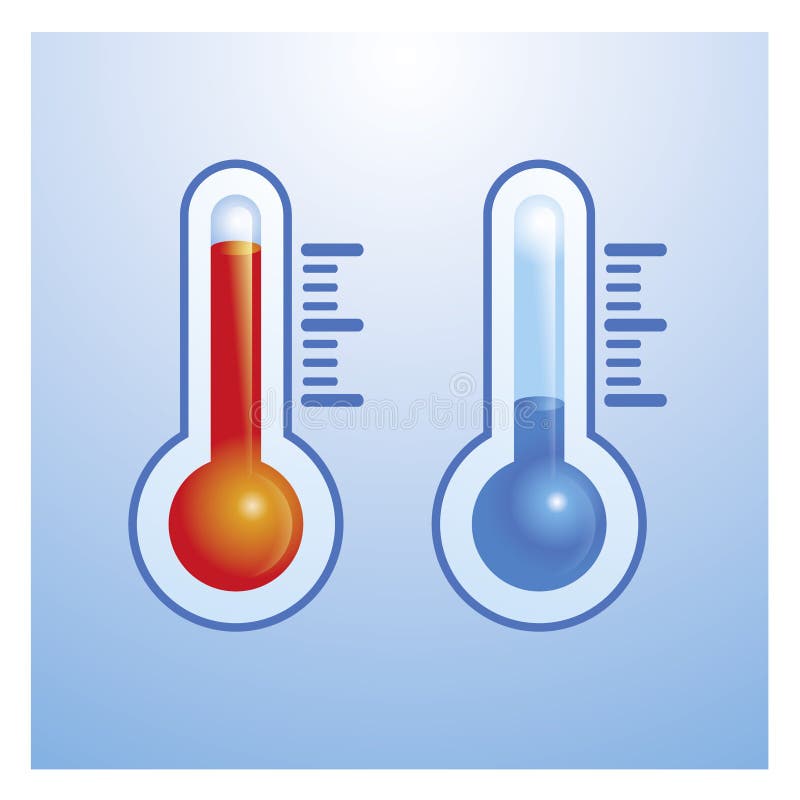 Red and Blue Thermometer Icon Stock Vector - Illustration of accuracy ...